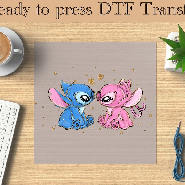 Dtf Transfer Stitch and Angel - Etsy