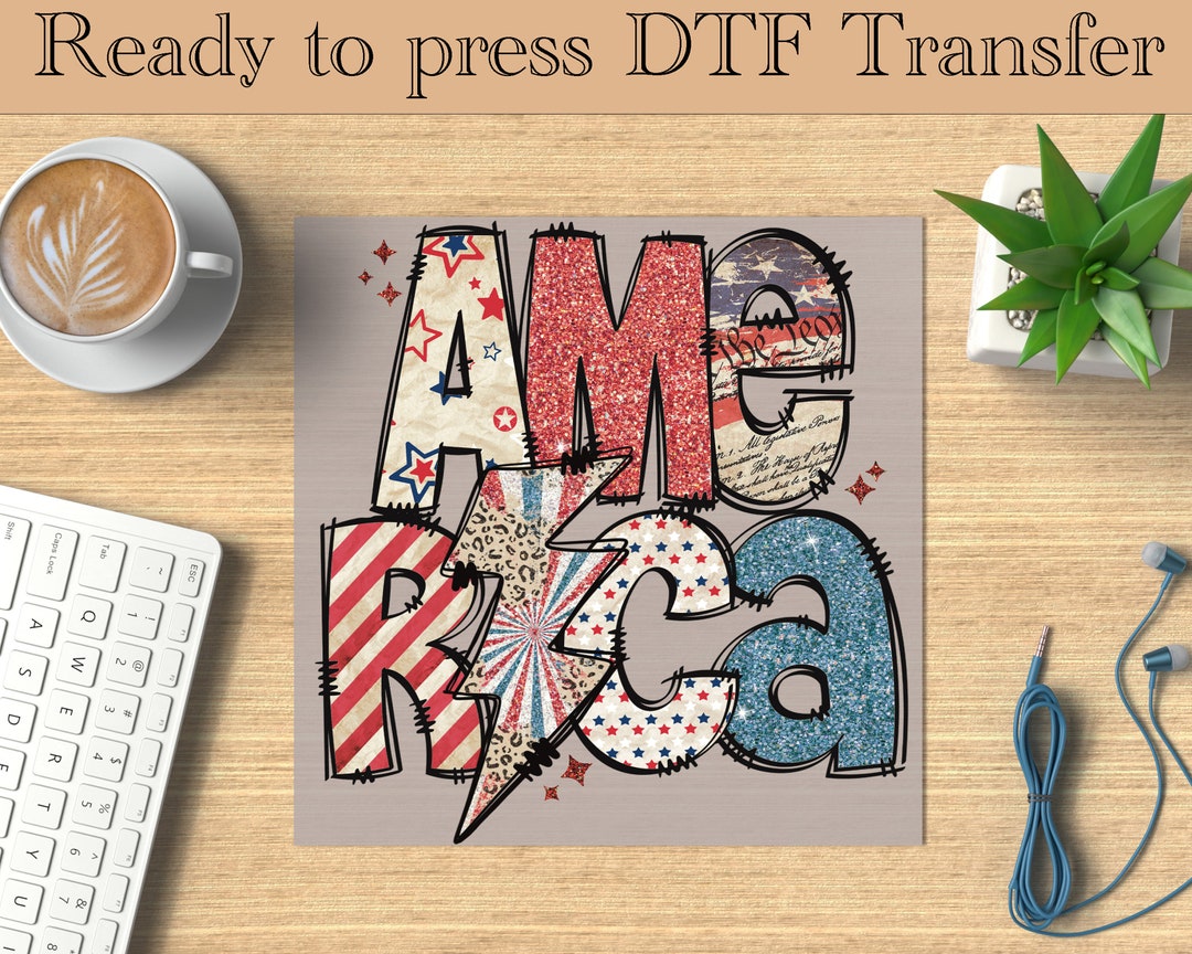America Retro DTF Transfer, 4th of July Transfer, America Ready to ...