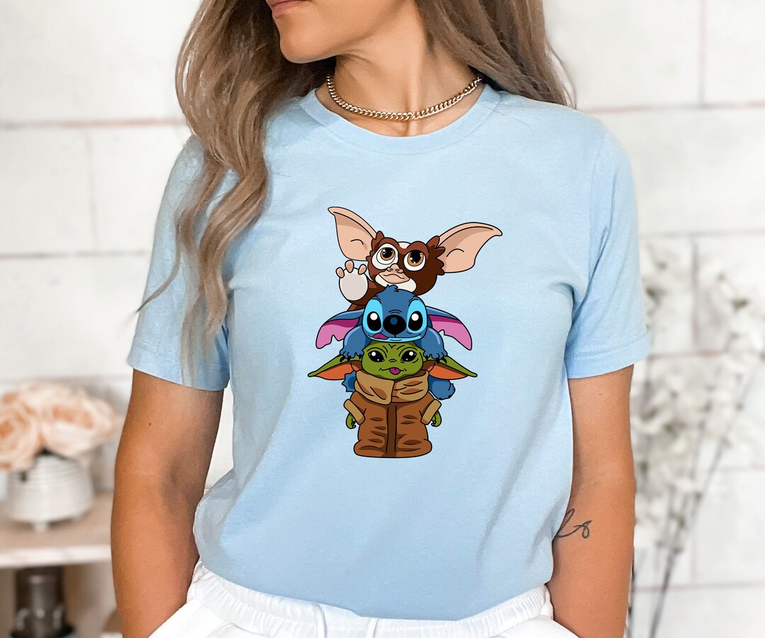 Gremlins, Baby Yoda, Stitch, Disney Friends Shirt, Star Wars Shirt ...