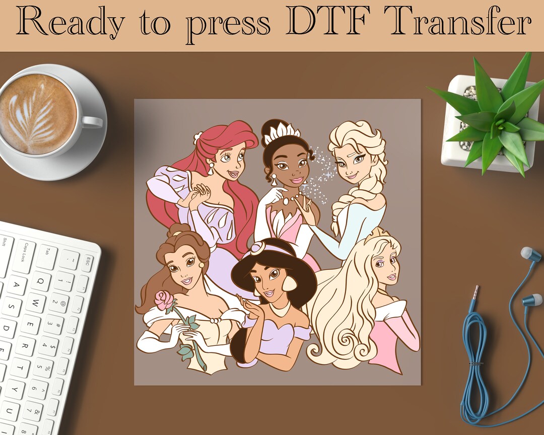 Princess DTF Transfer, Disney Ready to Press, Disney Trip Transfers ...