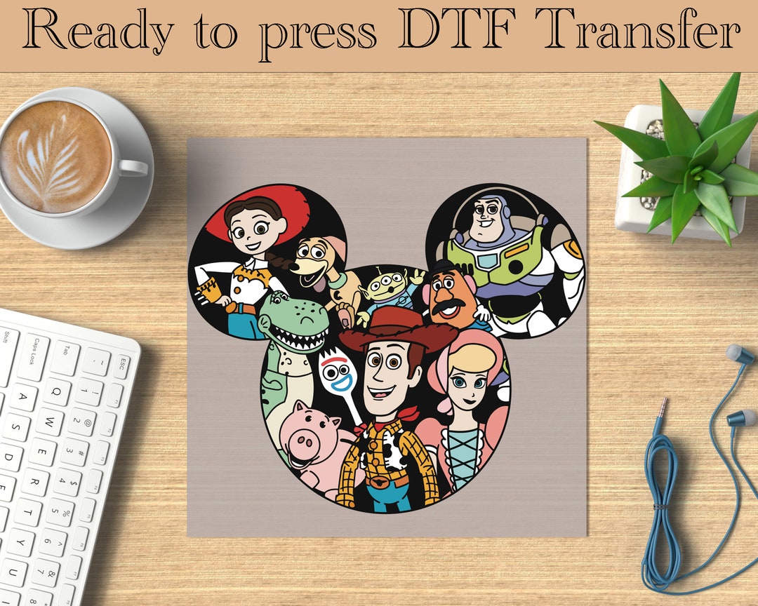 Toy Story Character DTF Transfer, Disney Ready to Press, Mickey Heat ...