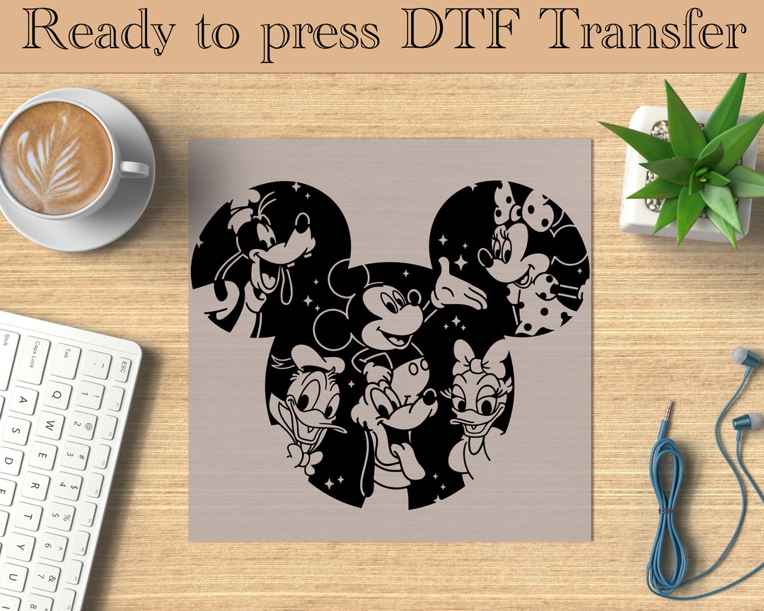 Mickey and Friends DTF Transfer, Disney Ready to Press, Magic Kingdom ...