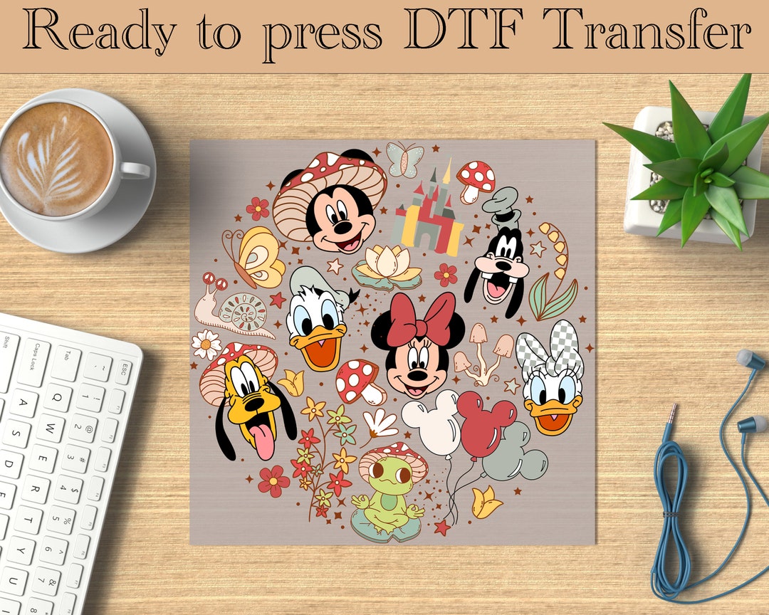 Mickey and Friends Cottagecore DTF, Disney Ready to Press, Magic ...