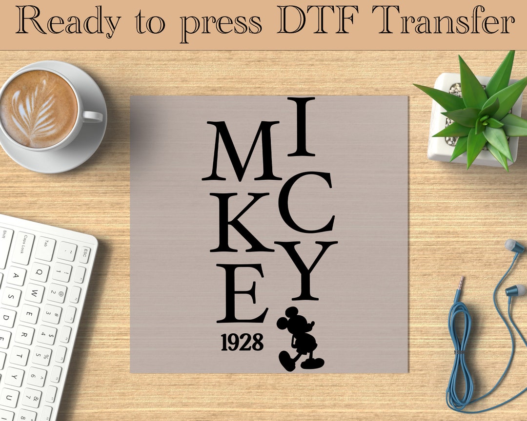 Mickey Mouse 1928 DTF Transfer, Disney Ready to Press, Disneyworld Heat ...