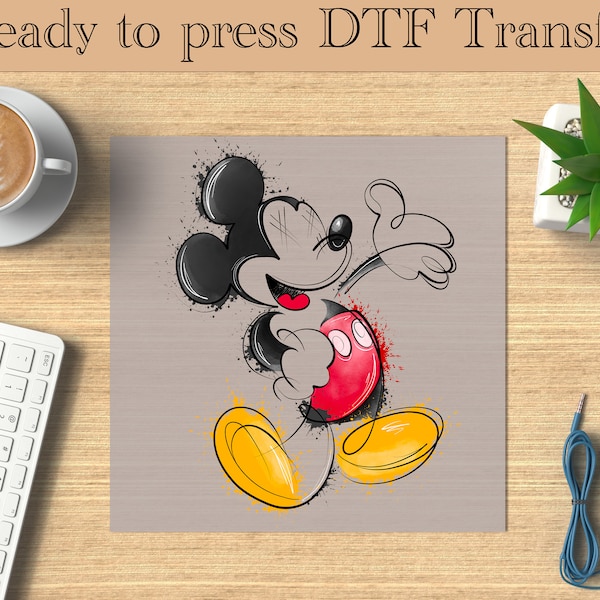 Mickey Mouse Heat Transfer Print - Etsy