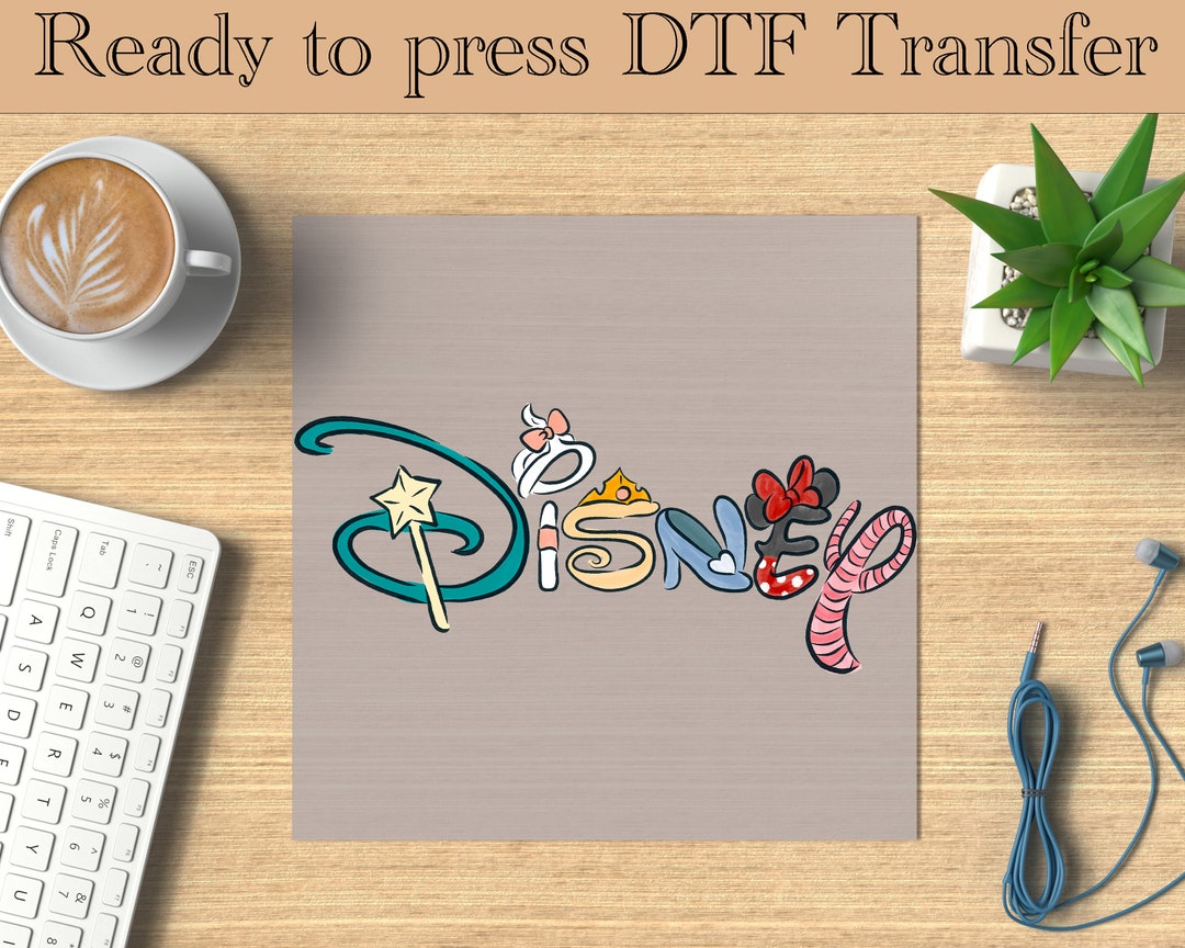 Disney Character DTF Transfer, Disney Ready to Press, Magic Kingdom ...