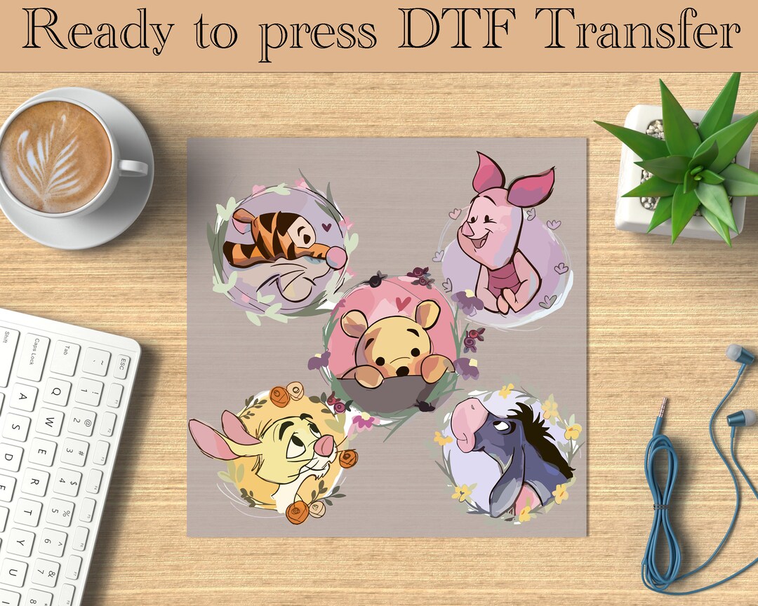 Winnie the Pooh DTF Transfer, Disney Ready to Press, Magic Kingdom ...