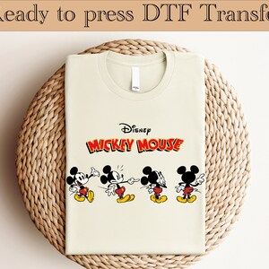 Mickey Mouse DTF Transfer, Disney Ready to Press, Vintage Mickey ...