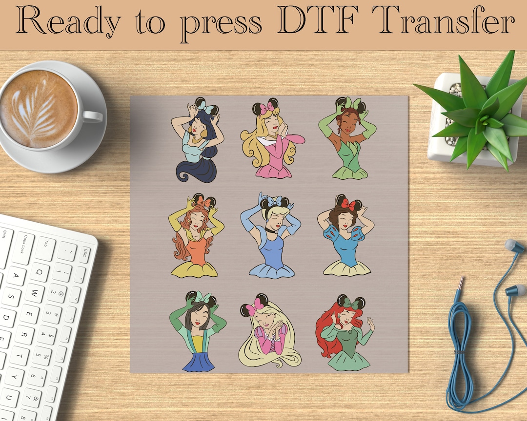 Disney Princess DTF Transfer, Disney Ready to Press, WDW Magic Kingdom ...