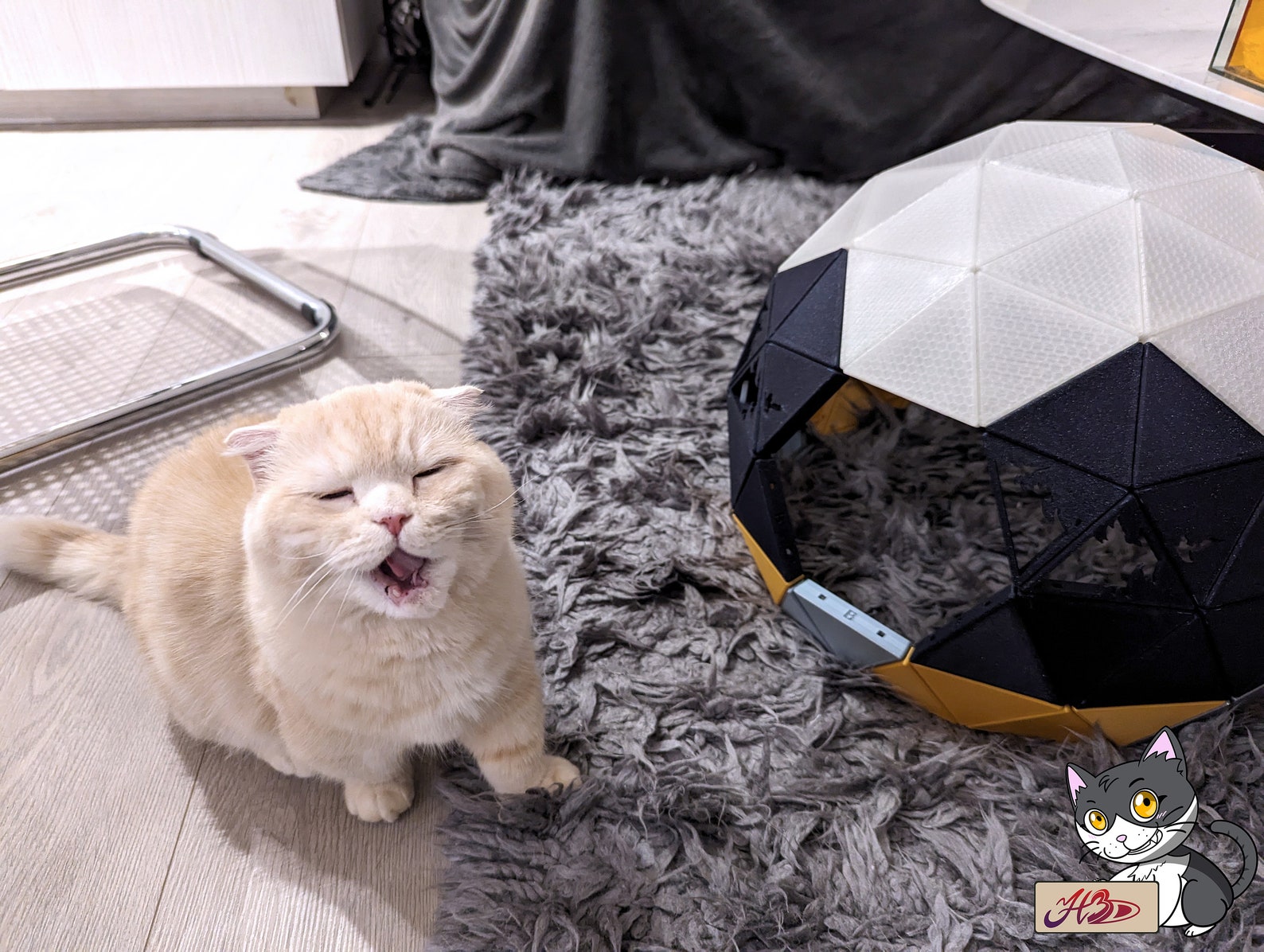 Ultimate 3D Printed Geodesic Cat Dome, Cozy & Stylish Feline Hideaway ...