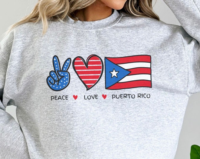 Puerto Rico Sweatshirt, Puerto Rico Shirt, Puerto Rico Crewneck, Puerto ...