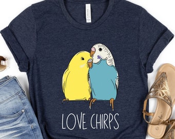 Budgie Shirt, Parakeet T-shirt for Bird Lover, Cute Gift for Parrot Mom ...