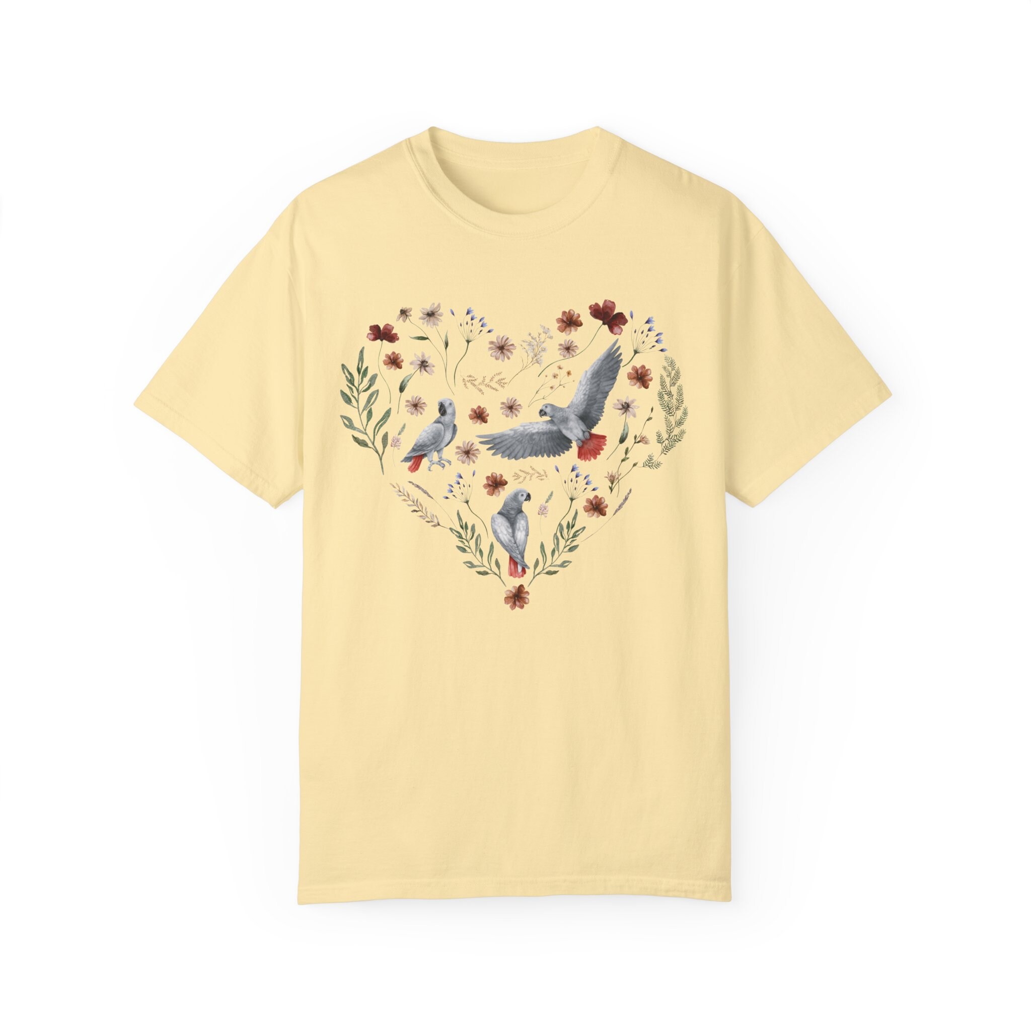 African Grey Parrot Shirt Comfort Colors Gift for Bird Lover Tshirt ...