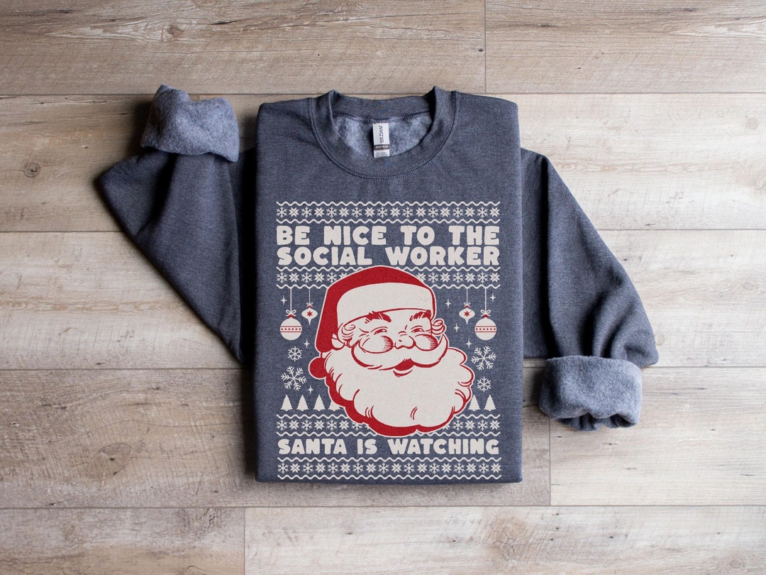Social Worker Sweatshirt Gift for Coworker, Christmas Social Work ...