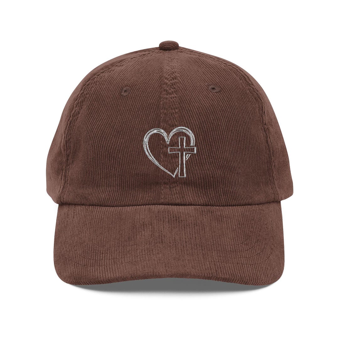 Christian Hat Embroidered, Aesthetic Vintage Corduroy Cap for Believer ...