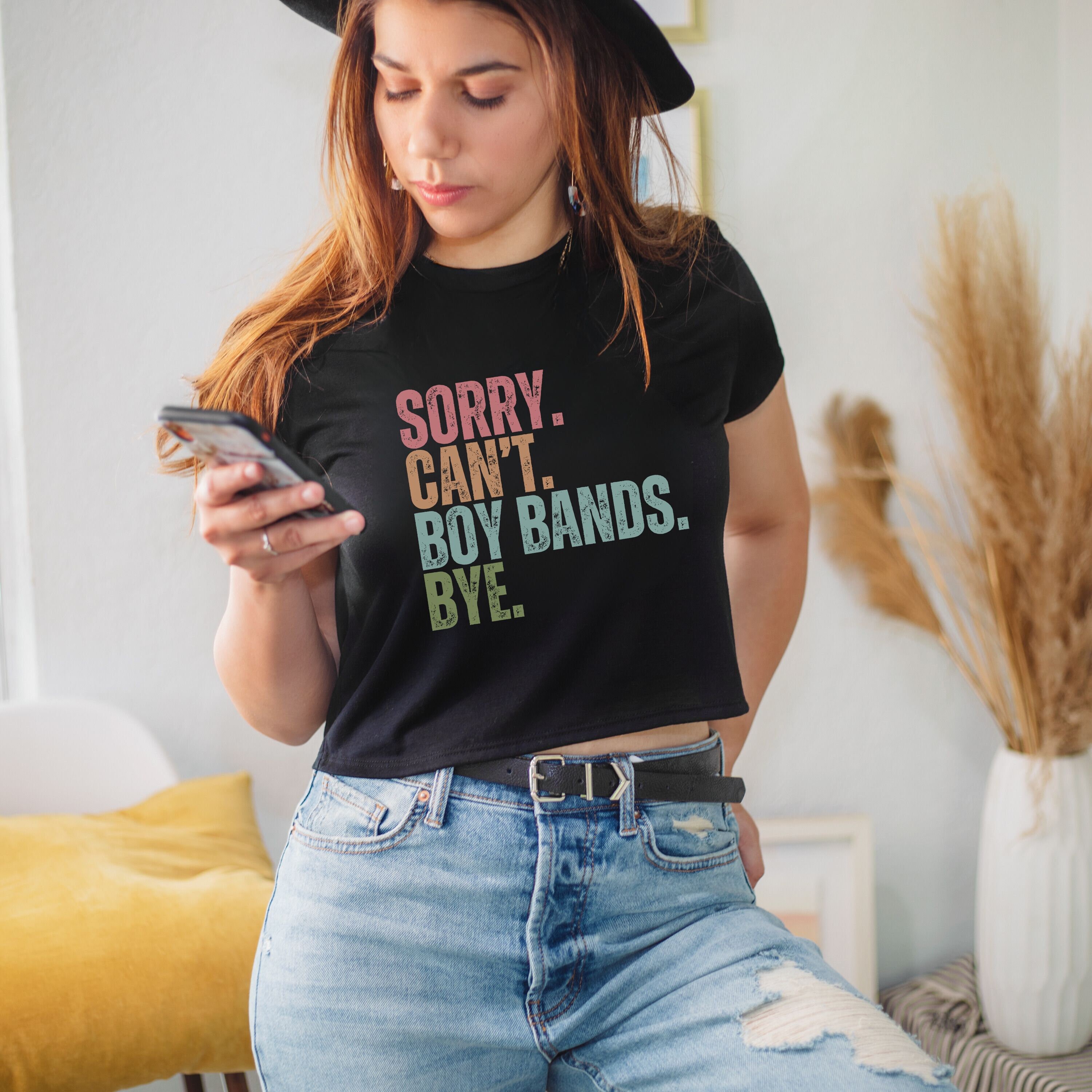 Boy Bands Crop Top Gift for 90s Music Lover Tshirt, Boy Band Fan ...