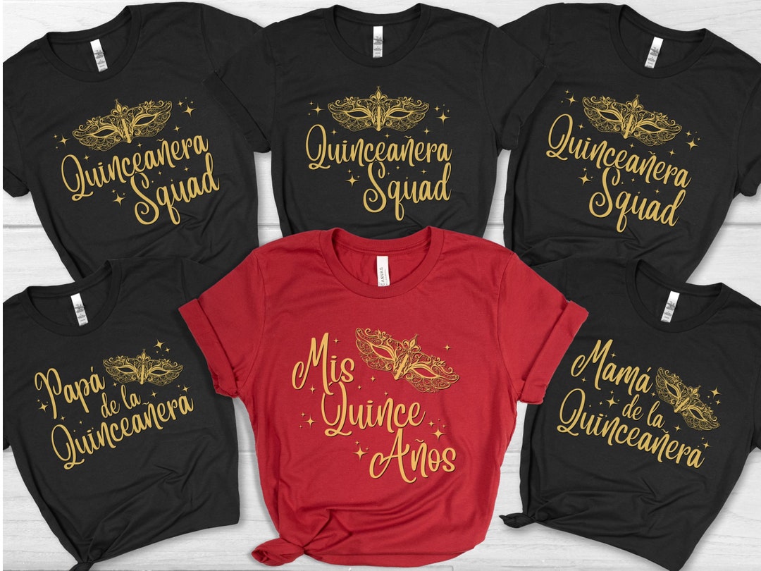 Mis Quince Shirt for Masquerade Theme Quinceañera Squad Matching Shirts ...