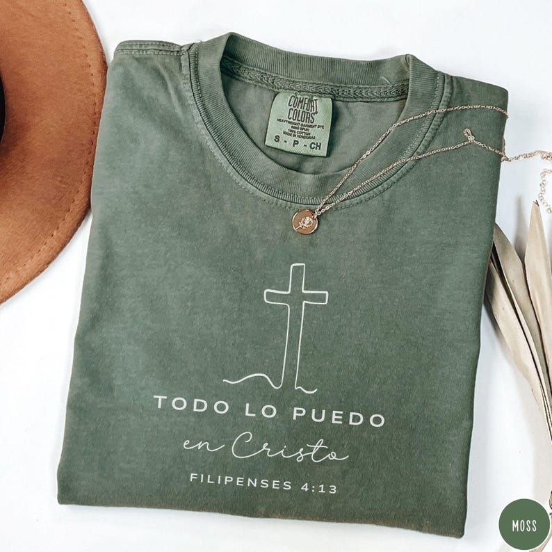 Camisa Cristiana Para Latina, Christian Shirt With Spanish Bible Verse ...