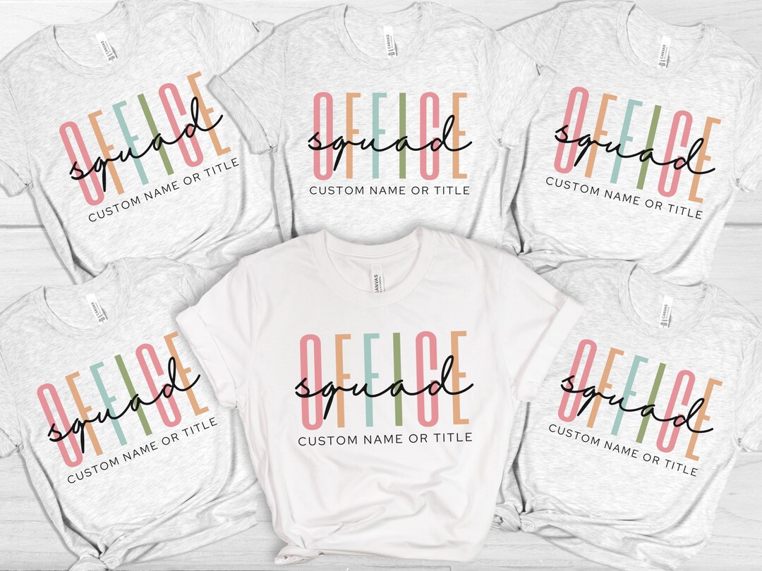 Office Squad Shirt for Administrative Squad, Office Team T-shirts ...