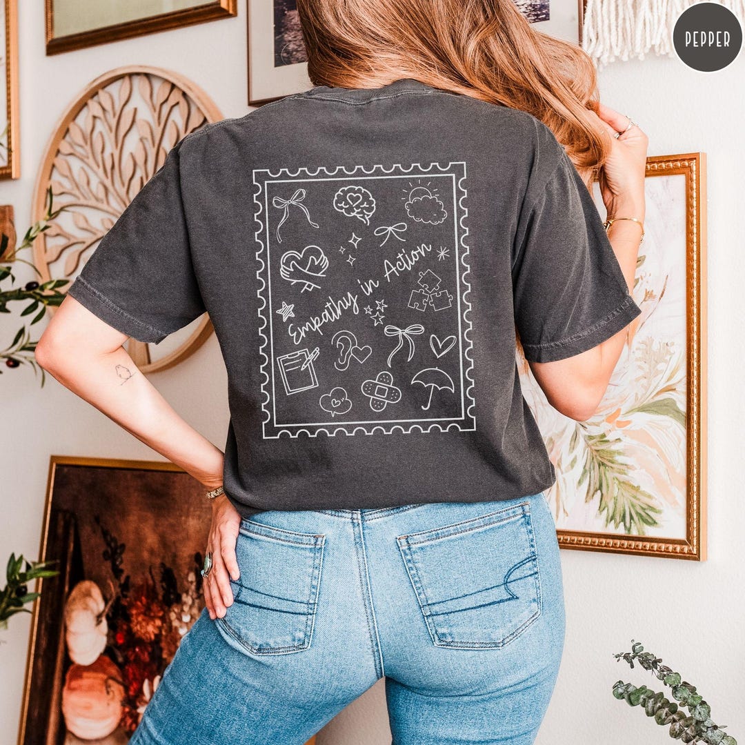 Personalized Empathy in Action Social Worker Shirt, Doodle Comfort ...