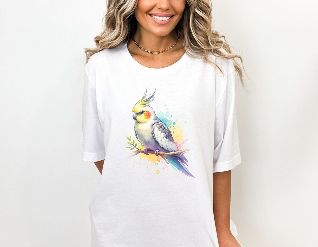 Cockatiel Shirt for Bird Lover Tshirt, Cockatiel Mom T-shirt Gift for ...