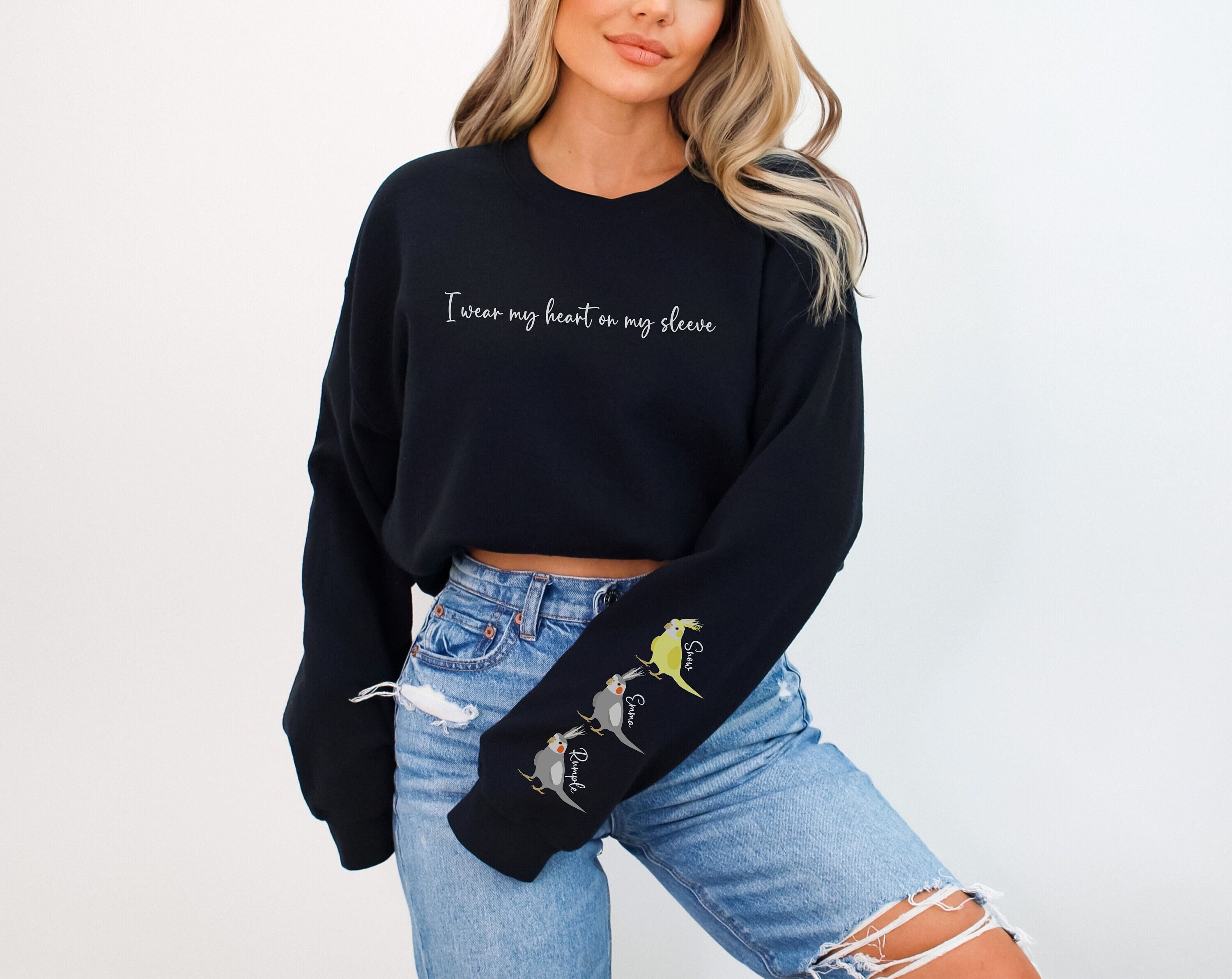 Custom Cockatiel Sweatshirt, Bird Lover Sweater, Personalized Cockatiel ...