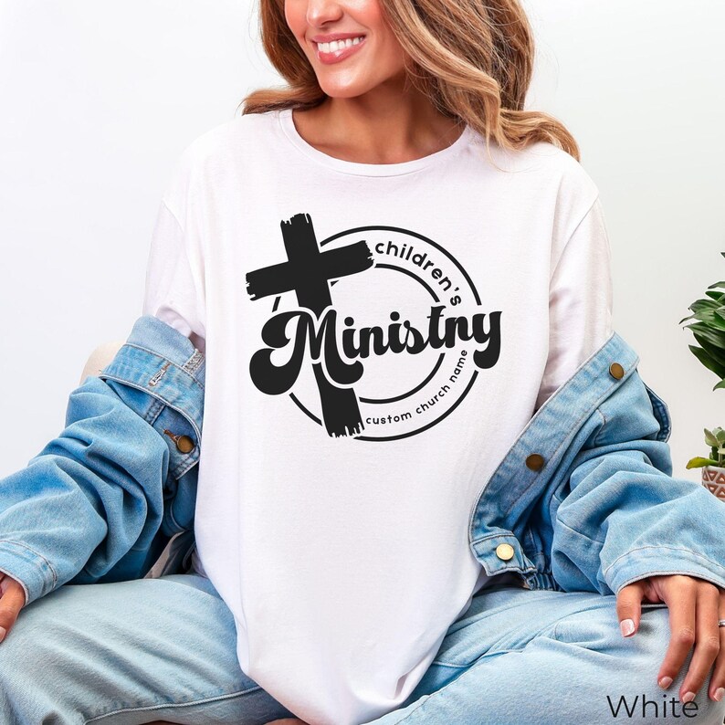 Children's Ministry Tee for Church Volunteers, Custom Church Staff Tee ...