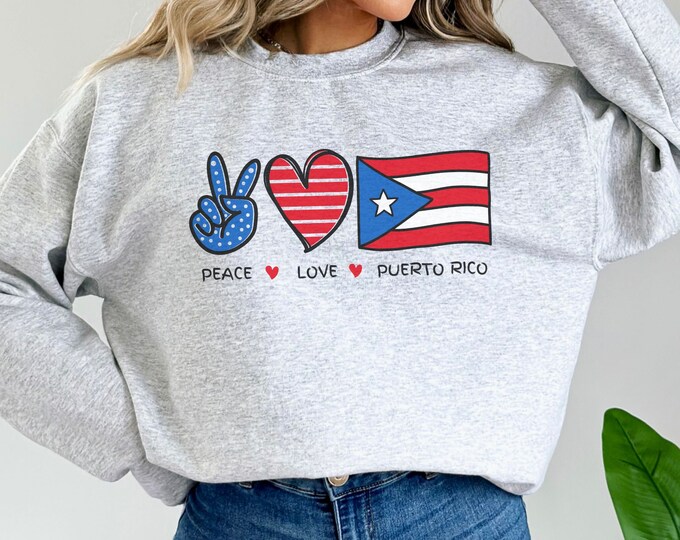 Puerto Rico Sweatshirt, Puerto Rico Shirt, Puerto Rico Crewneck, Puerto ...