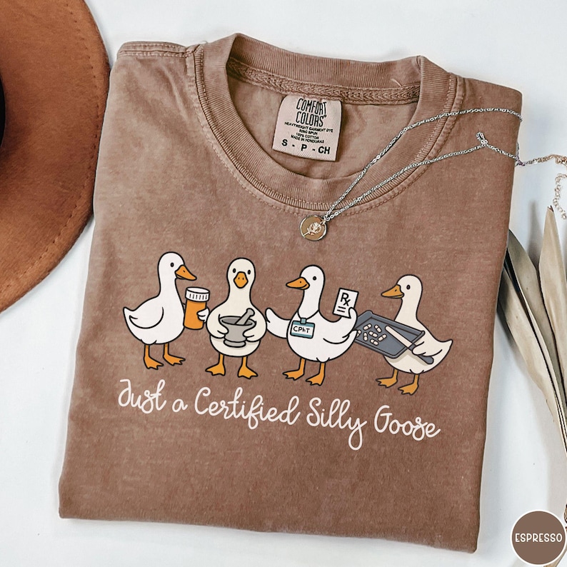 Certified Silly Goose Cpht Shirt, Pharmacy Technician Staff Tee ...