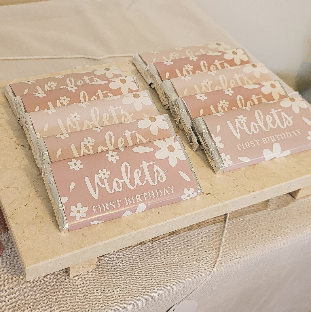 Daisy Chocolate Bar Template | First Birthday Aldi Chocolate 40g ...