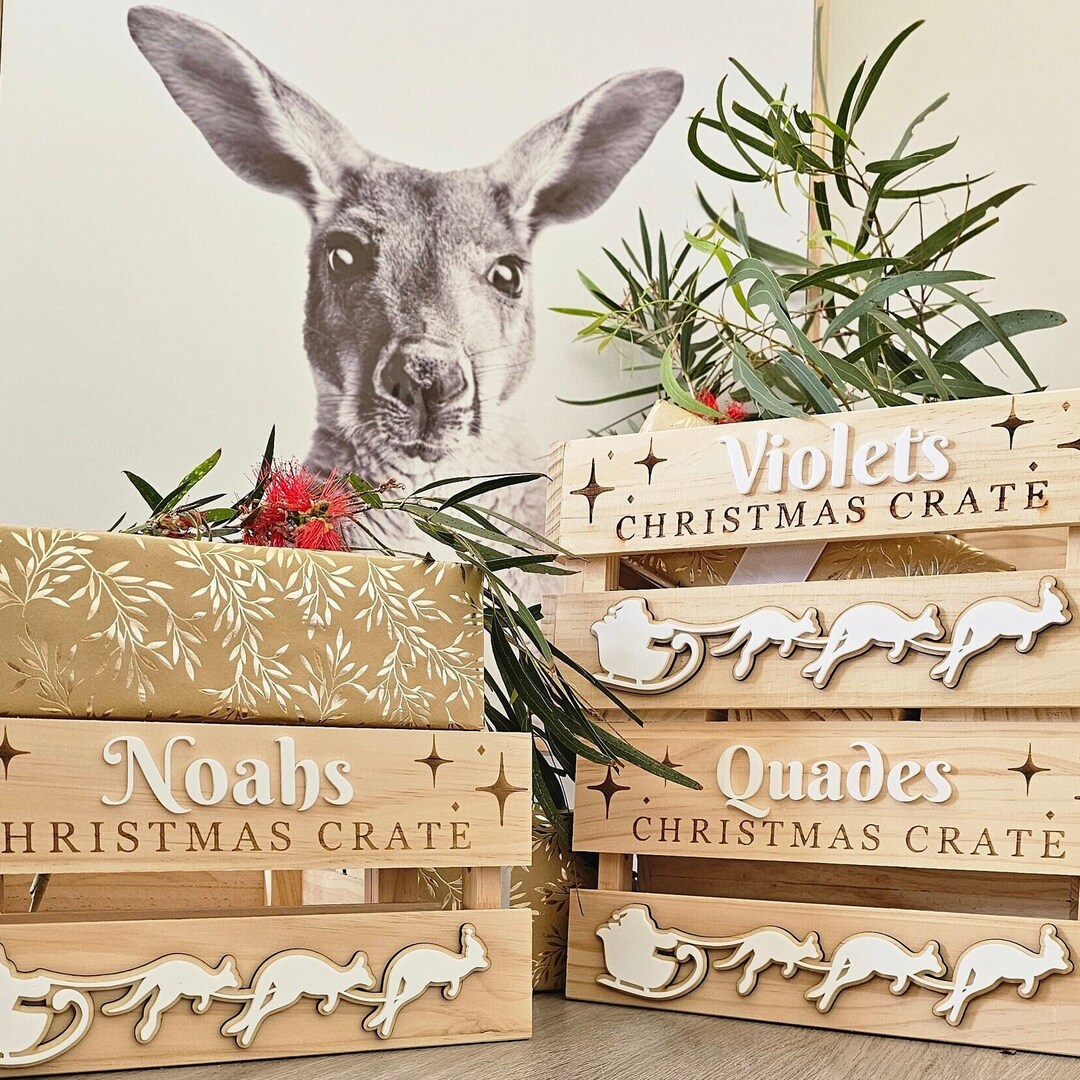 Deluxe Aussie Christmas Crate Personalised Crate Christmas - Etsy