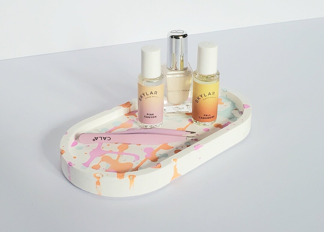 Paint Splatter Vanity Tray, Eco Resin, Tray, Postmodern Tray, Modern ...
