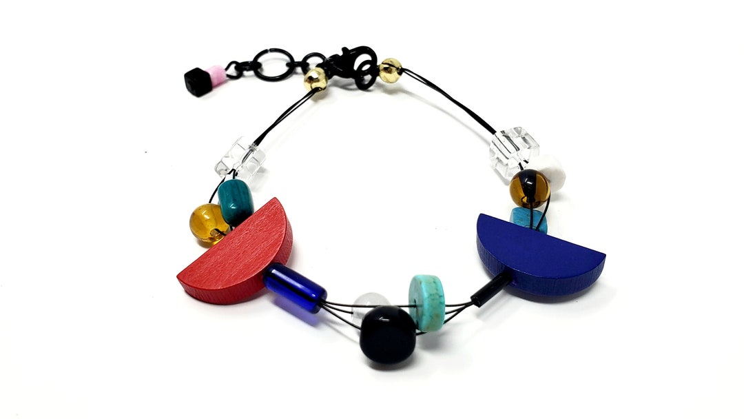 Memphis Milano Inspired Bracelet, Postmodern, Geometric Bracelet ...