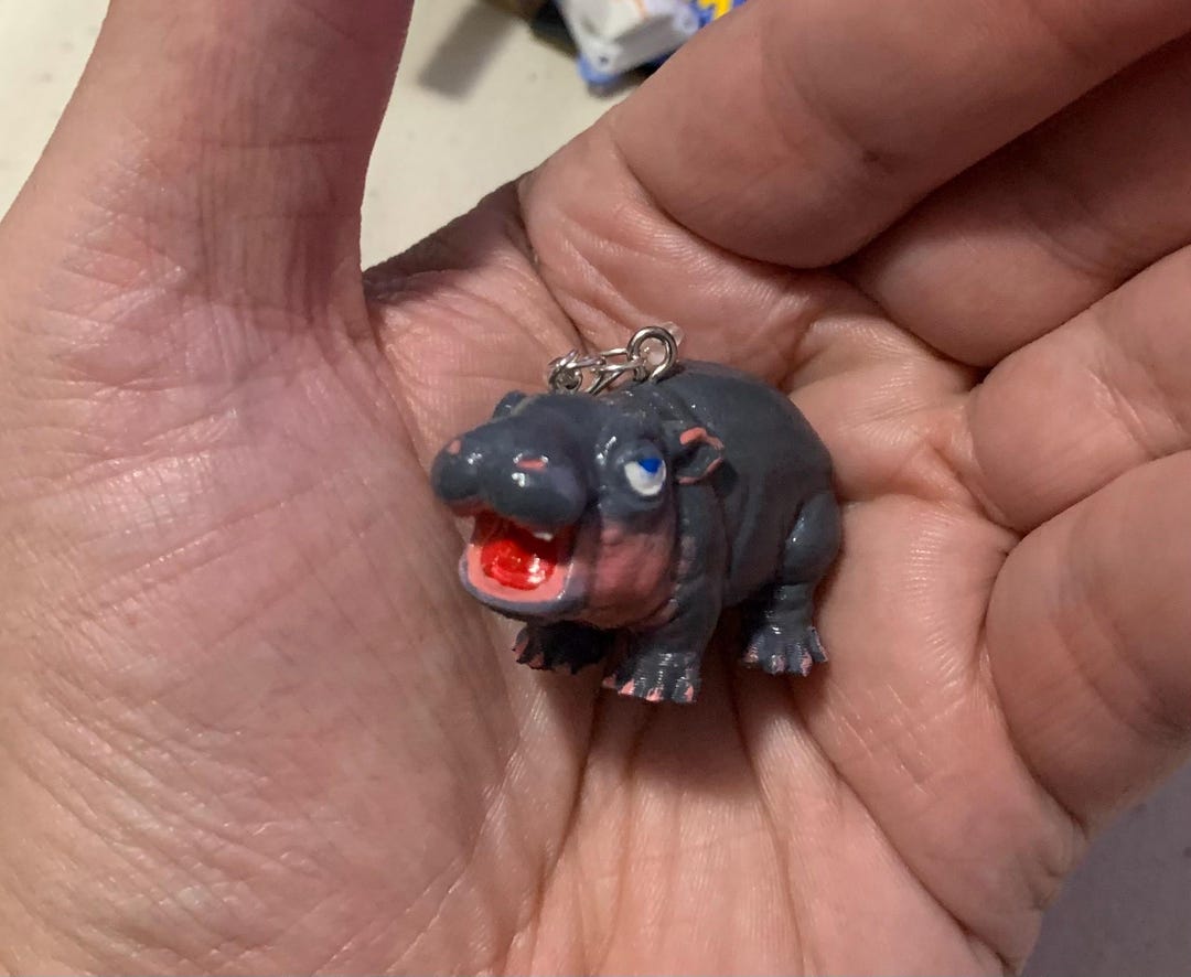 3D Printed Chubby Moo Deng Earrings. - Etsy