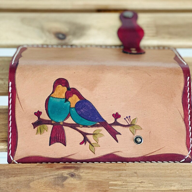 Personalized Handpaint Leather Women's Wallet With - Etsy
