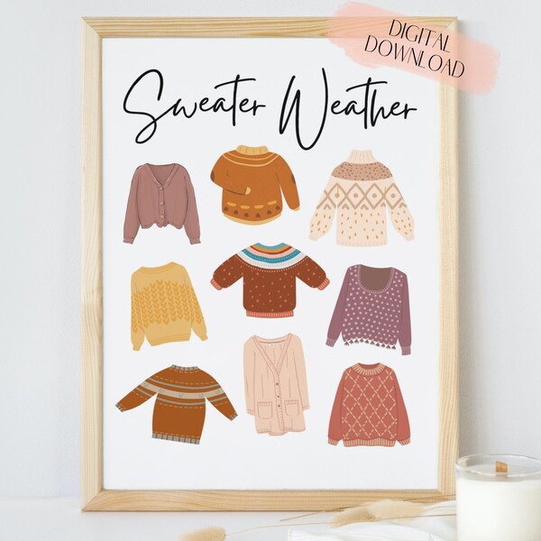 Sweater Weather Printable - Etsy