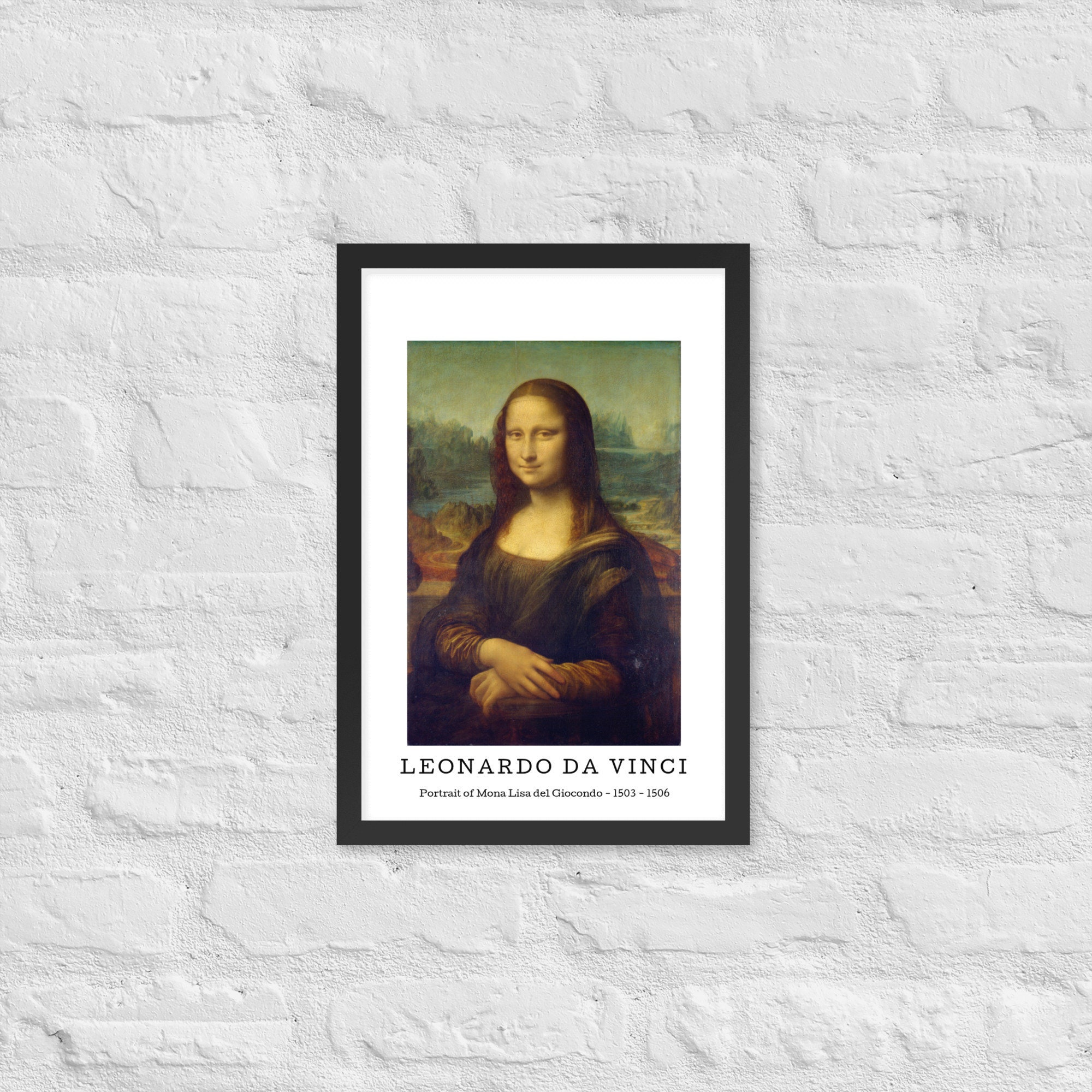 Leonardo Da Vinci's Portrait of Mona Lisa Del Giocondo (between 1503 ...