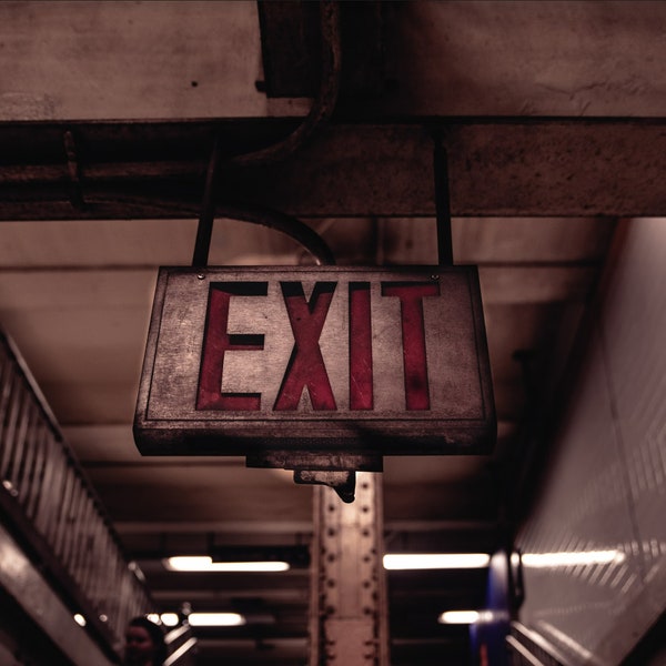 Exit Sign - Etsy UK