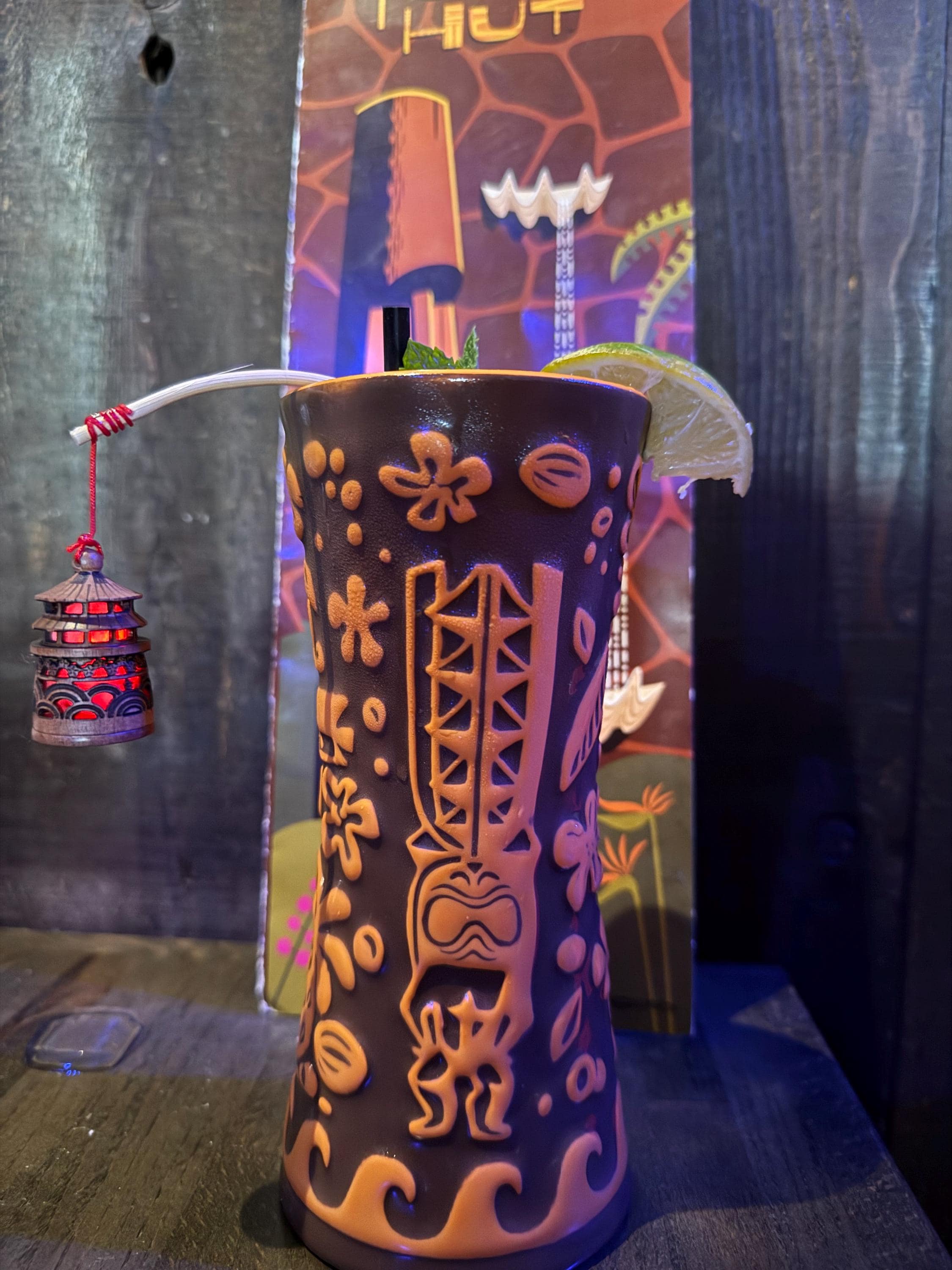 Handmade Tiki Bar Light-up Japanese Lantern Tiki Mug Accessory - Etsy