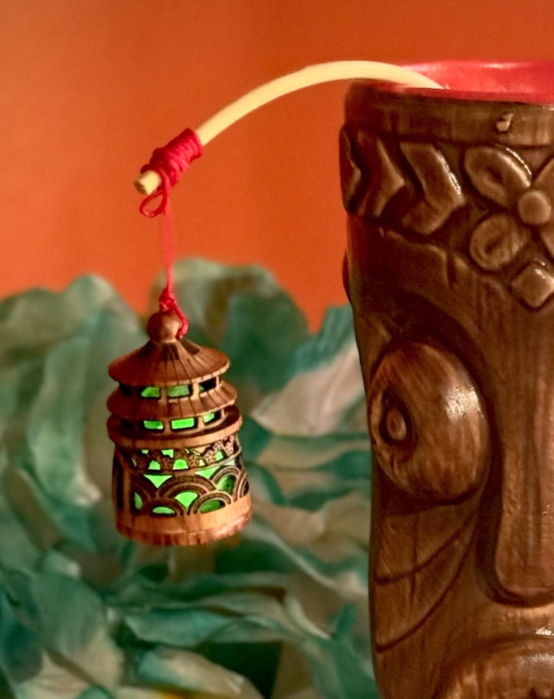 Handmade Tiki Bar Light-up Japanese Lantern Tiki Mug Accessory - Etsy