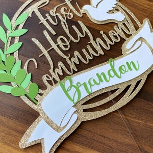Custom First Holy Communion Cake Topper Cake Topper With a - Etsy