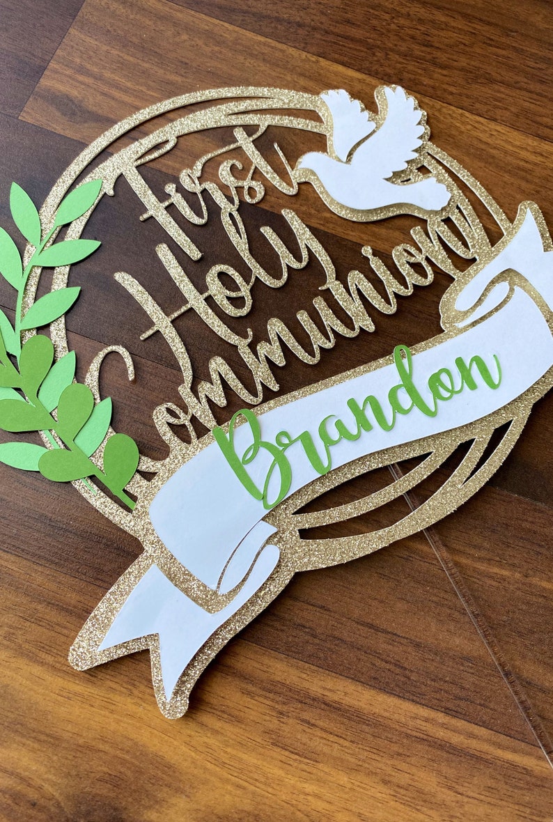 Custom First Holy Communion Cake Topper Cake Topper With a - Etsy