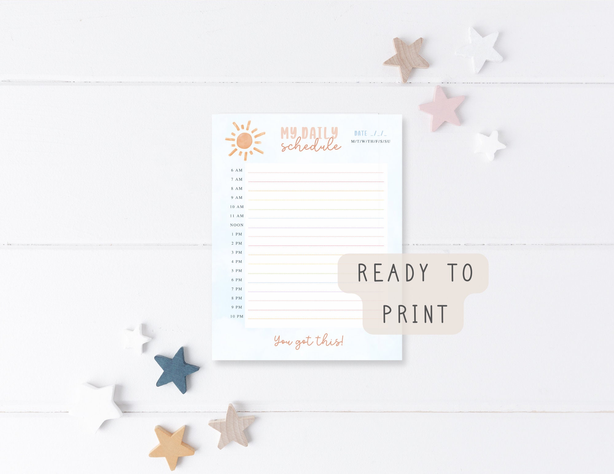 Kids Printable Stationery, Morning Routine Checklist, Printable ...