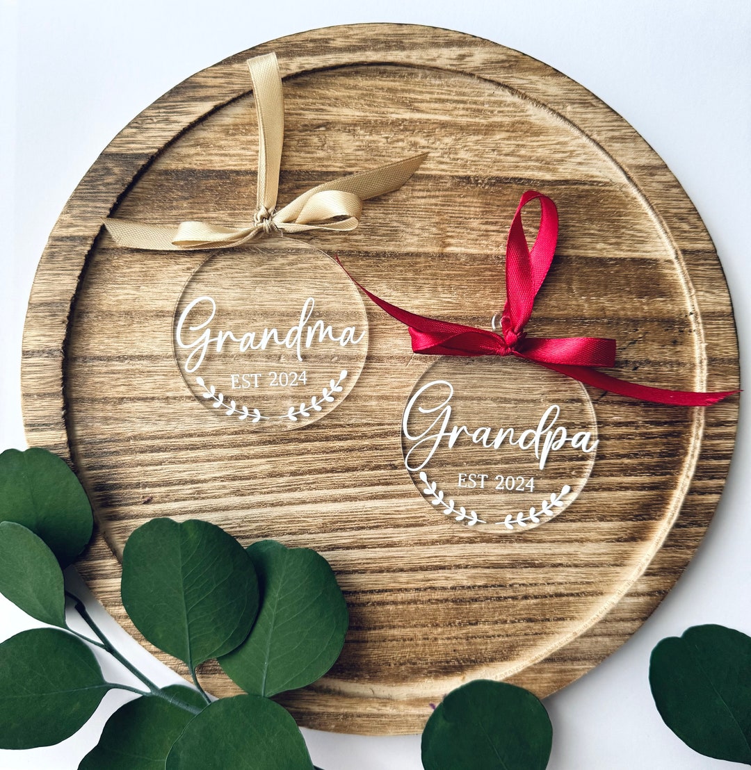Custom Grandparents Ornaments Grandparents Christmas Gift Acrylic ...