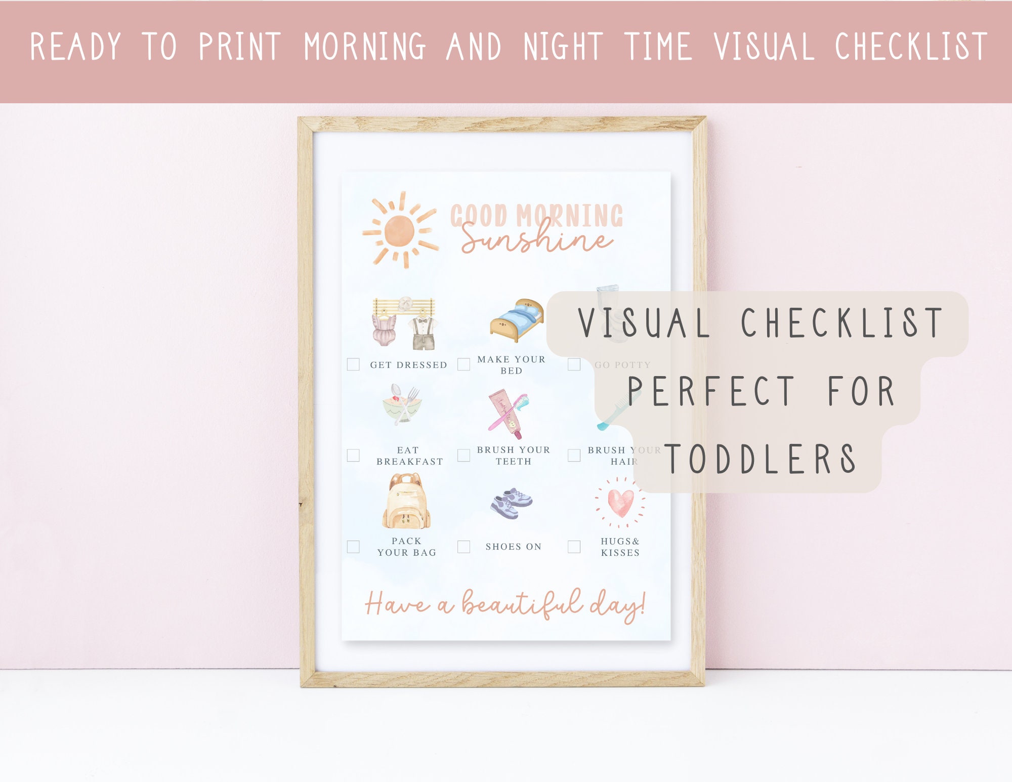 Morning Routine Chart Printable Printable Routine Checklist - Etsy