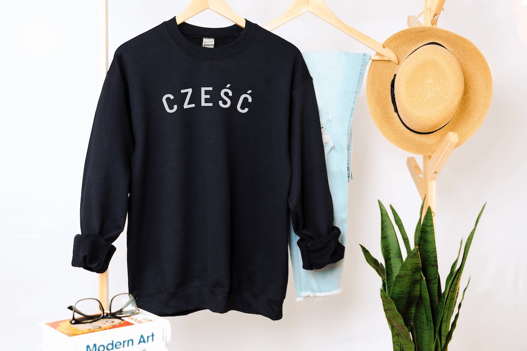Cześć Polish Unisex Sweatshirt, CZESC Sweatshirt, Polish Men Crewneck ...