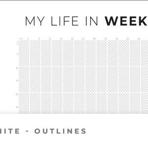 My Life in Weeks Art Print, Fillable Lifetime in Weeks Poster ...