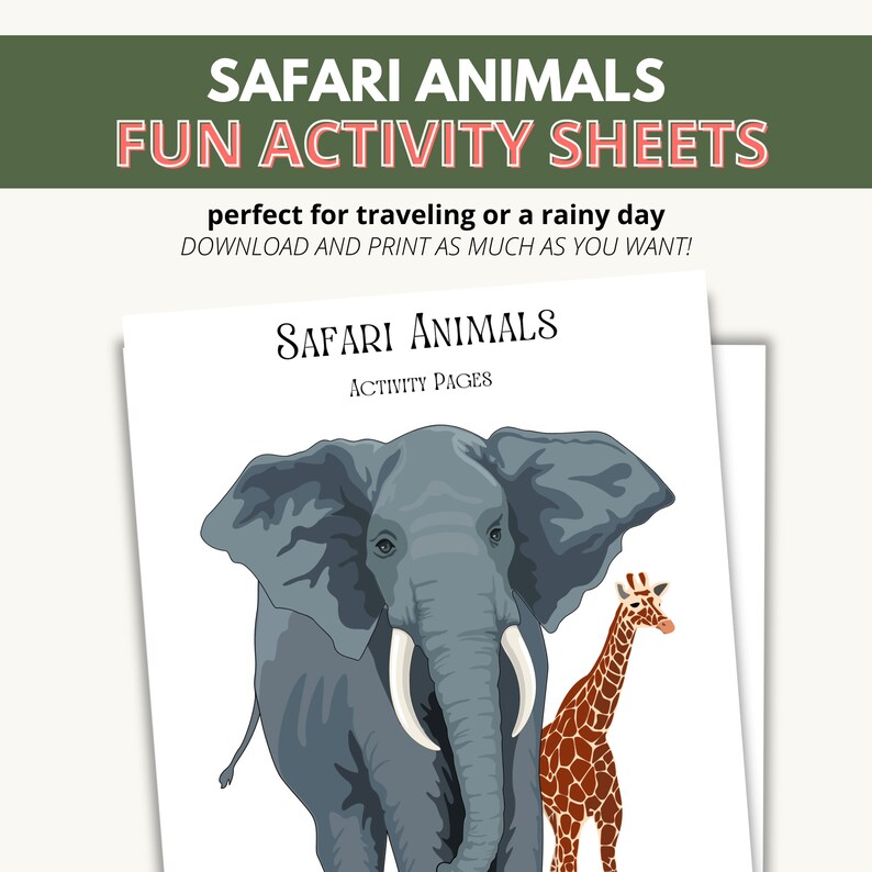 Safari Animal Gifts, Learning Worksheets, Tracing Lines, Zoo Animals ...