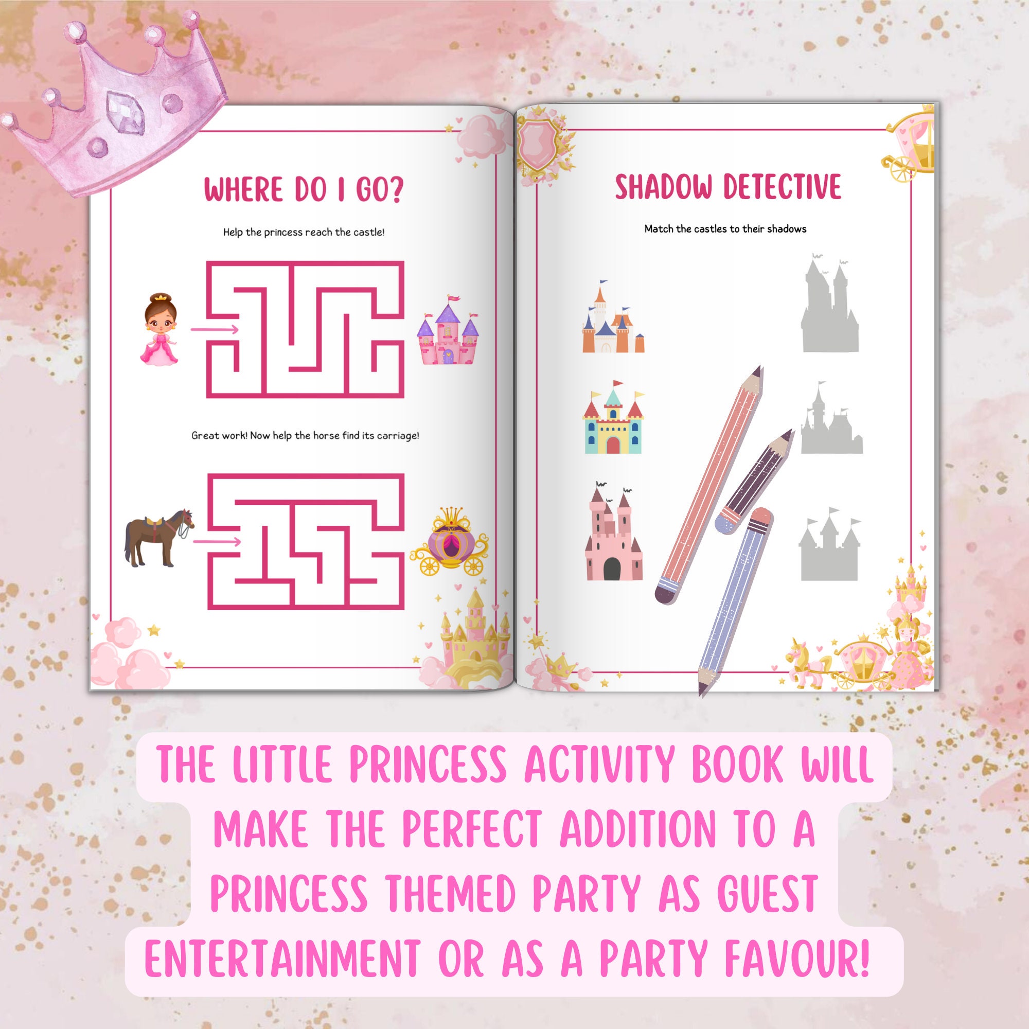 Personalised Princess Activity Book for Kids | Digital Booklet DL ...