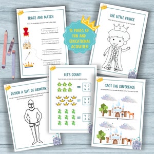 Prince Activity Book for Kids | Instant BOOKLET DL | Fun Activities for ...